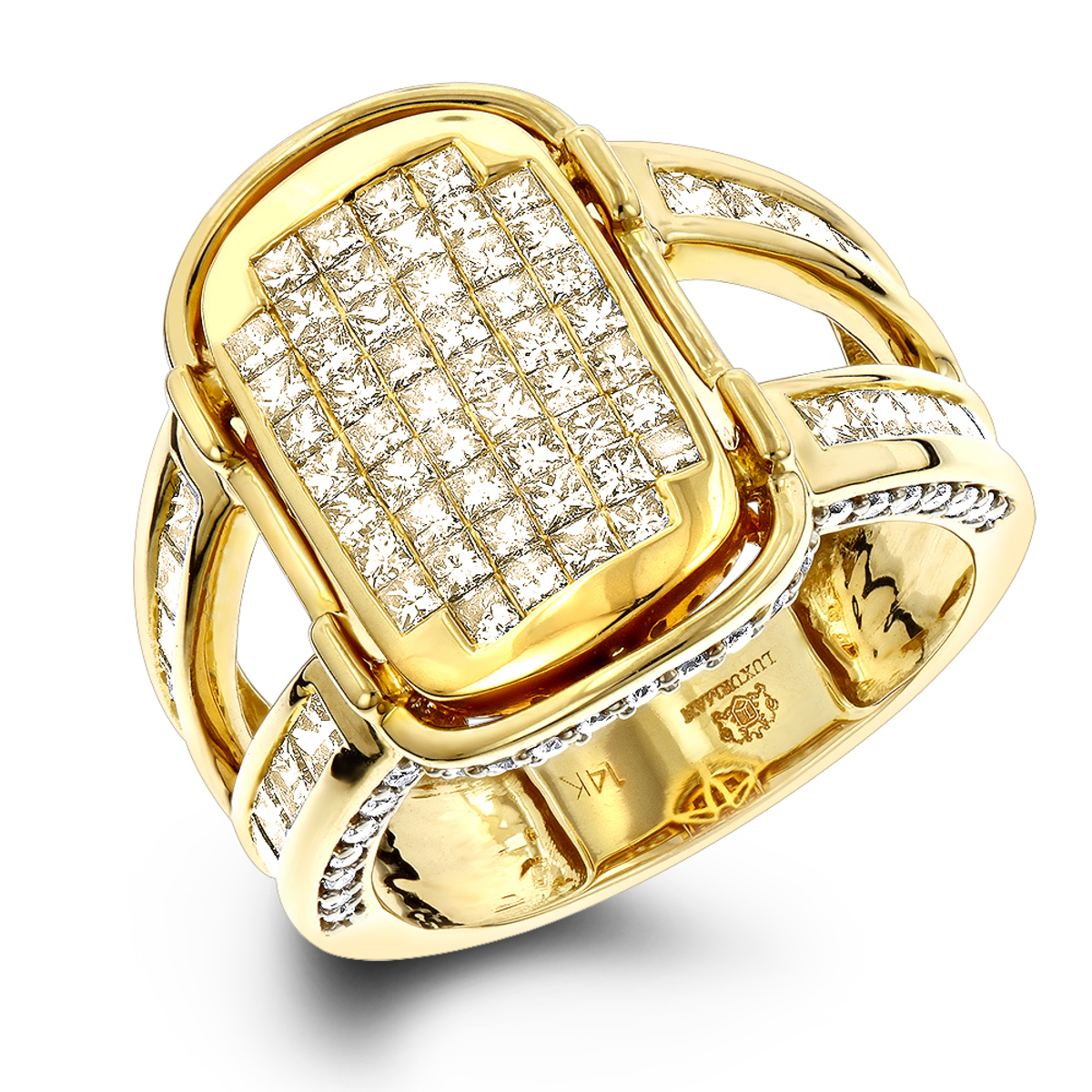 2.5 carat yellow diamond ring store
